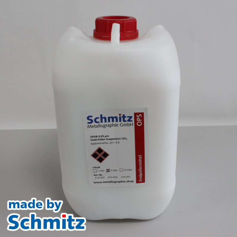 Oxide polishing suspension from Schmitz-Metallographie, 302,90